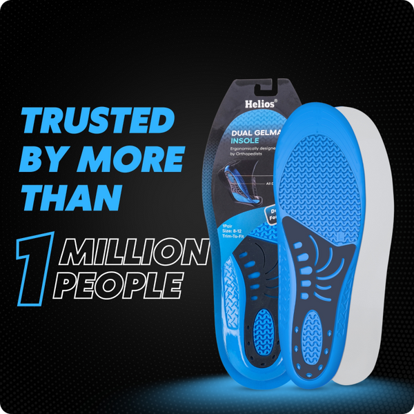 Helios Dual GelMaxx Insoles – Orthopedic Insoles for Pain Relief and ...
