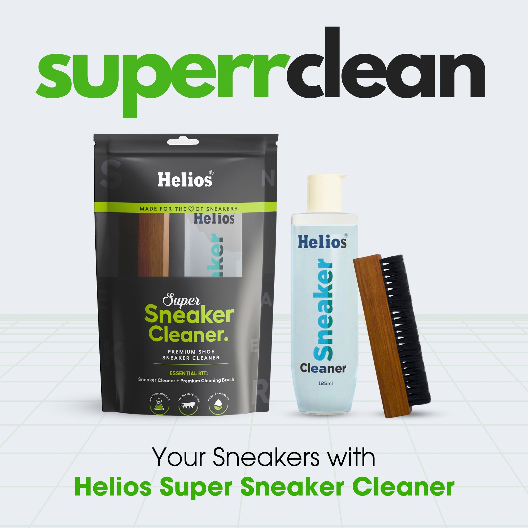 Helios Super Sneaker Cleaner 125 ML - Eco-Friendly Cleaning Solution ...