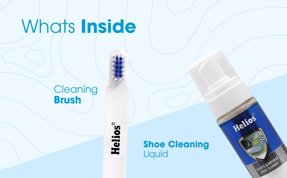 Helios Sports Shoe Care Combo – Cleaner & Brush Kit for Shoe & Sneakers ...